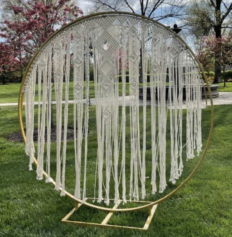 Macrame Round Wedding Arch (BD-001) – Dahlia Vintage